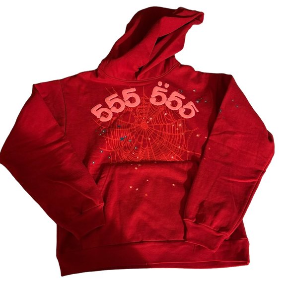 Sp5der | Shirts | Sp5der Worldwide Red Angel Number 555 Hoodie | Poshmark